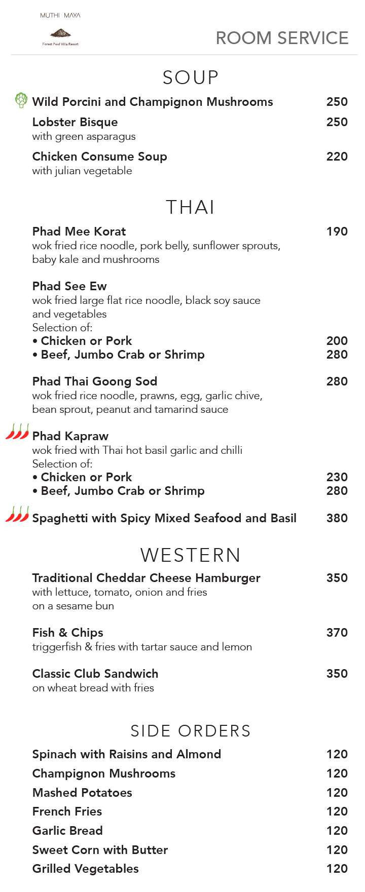 MYTH-RS2 – KIRIMAYA RESTUARANT MENU