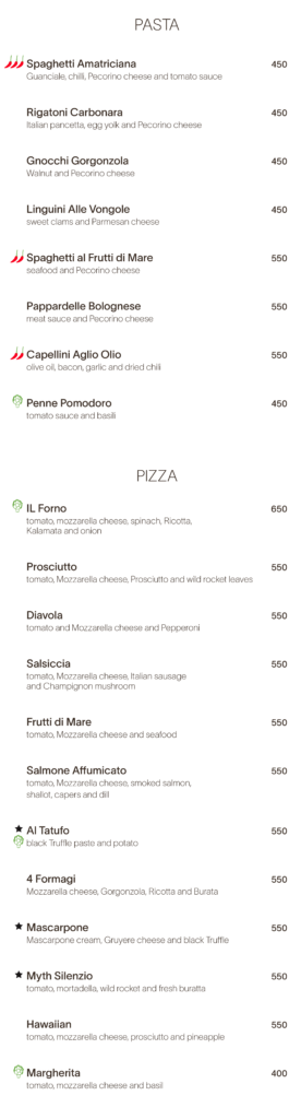 MYTH Restaurant Menu – KIRIMAYA RESTUARANT MENU