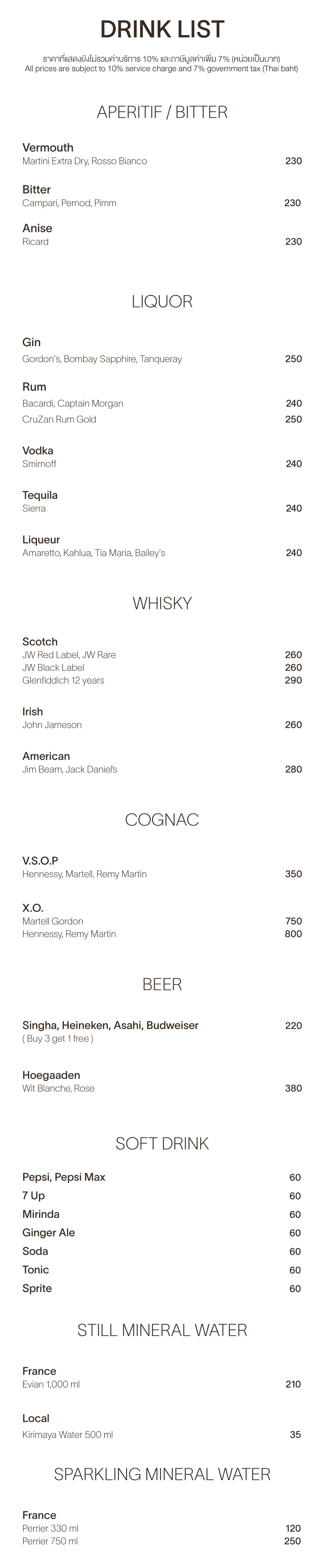 MYTH Restaurant Menu – KIRIMAYA RESTUARANT MENU