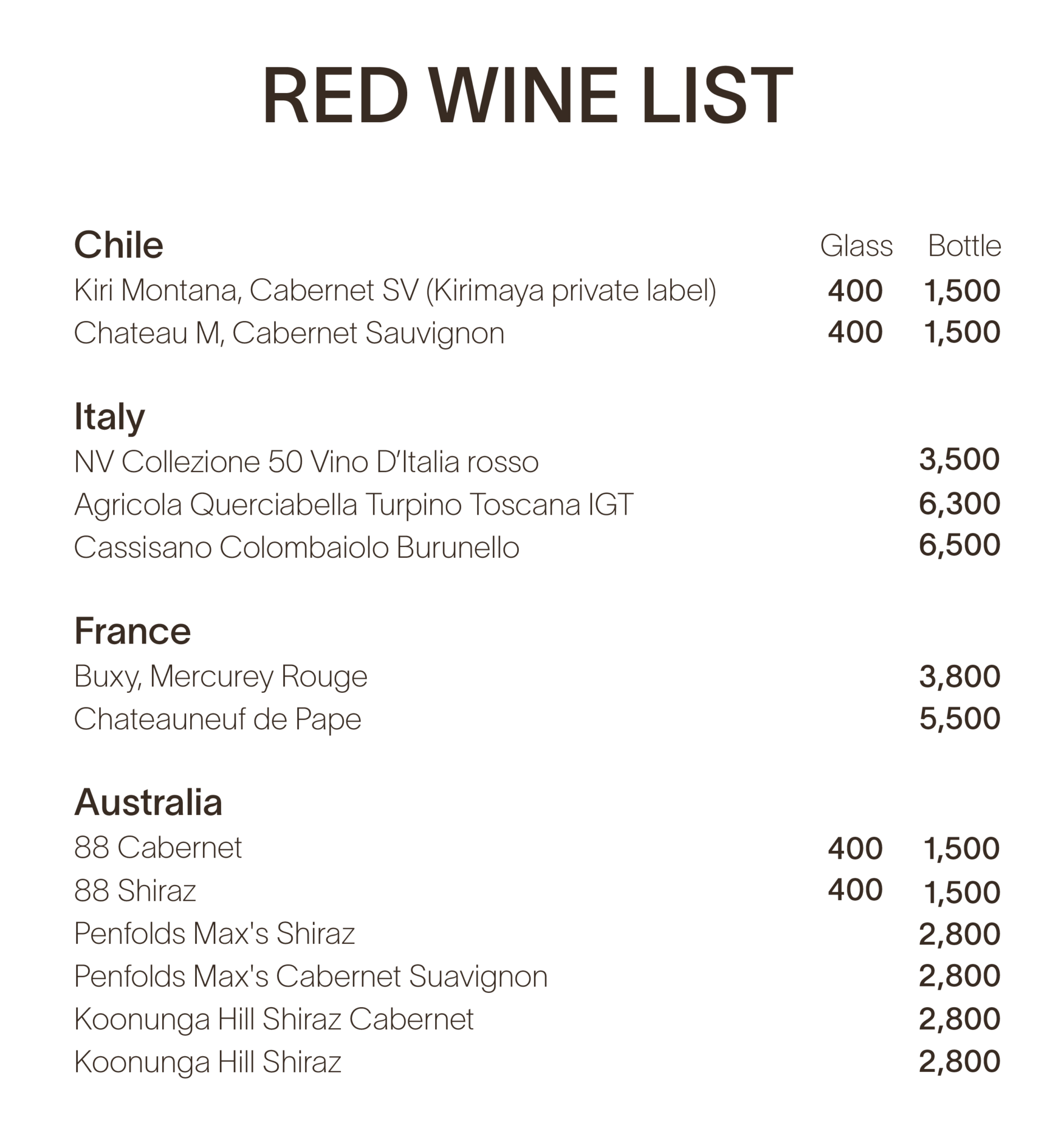 MYTH Restaurant Menu – KIRIMAYA RESTUARANT MENU